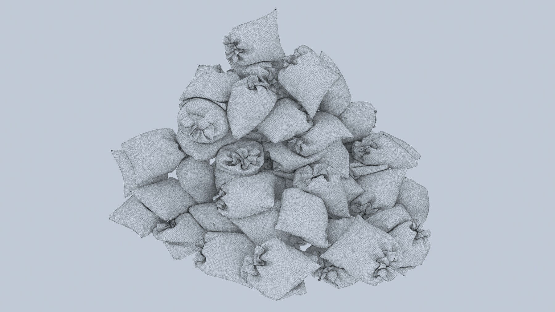 ArtStation - Textured Garbage Bags Pile in a wall | Game Assets