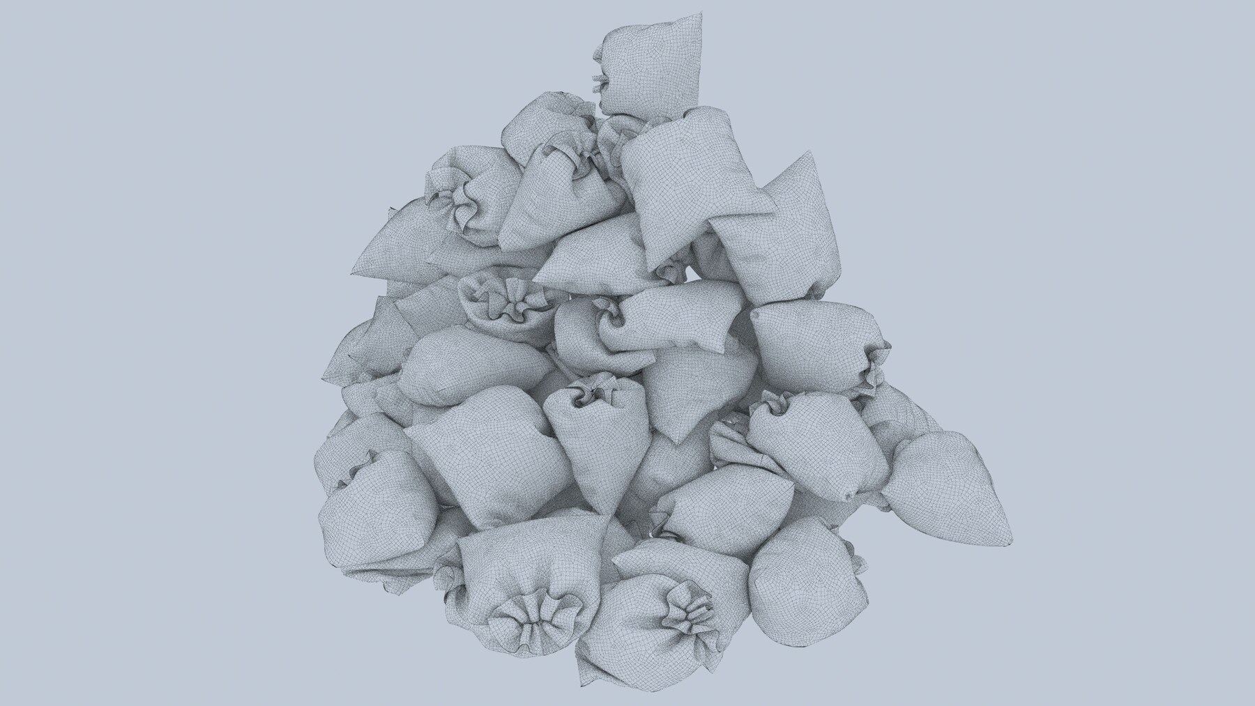 ArtStation - Textured Garbage Bags Pile in a wall | Game Assets