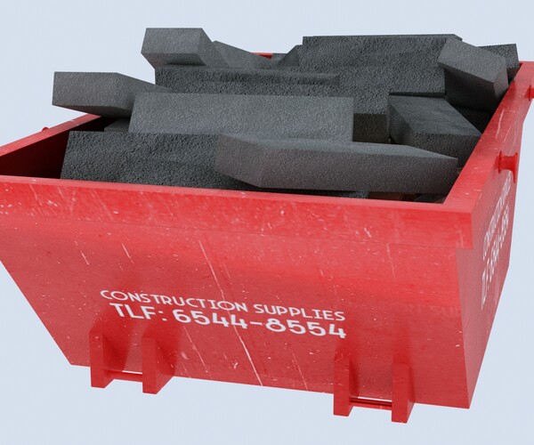 ArtStation - Industrial Container with concrete blocks | Game Assets
