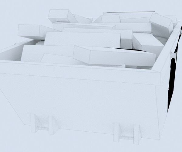 ArtStation - Industrial Container with concrete blocks | Game Assets