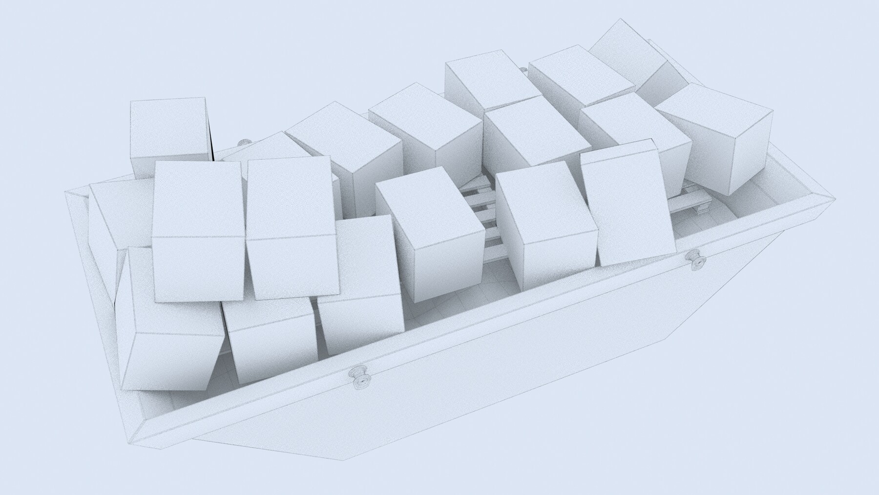 ArtStation - Industrial Container with cardboard boxes | Game Assets