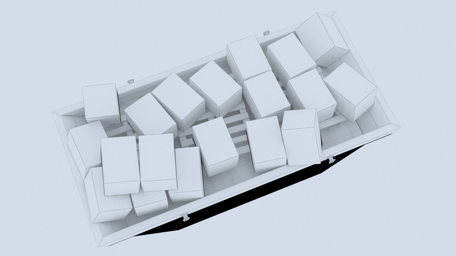 ArtStation - Industrial Container with cardboard boxes | Game Assets