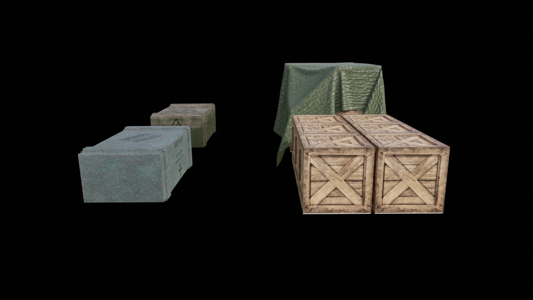 ArtStation - military boxes Low-poly | Game Assets