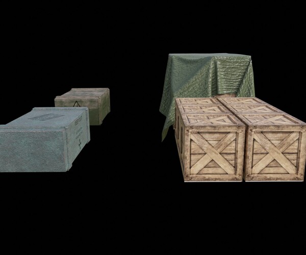 ArtStation - military boxes Low-poly | Game Assets