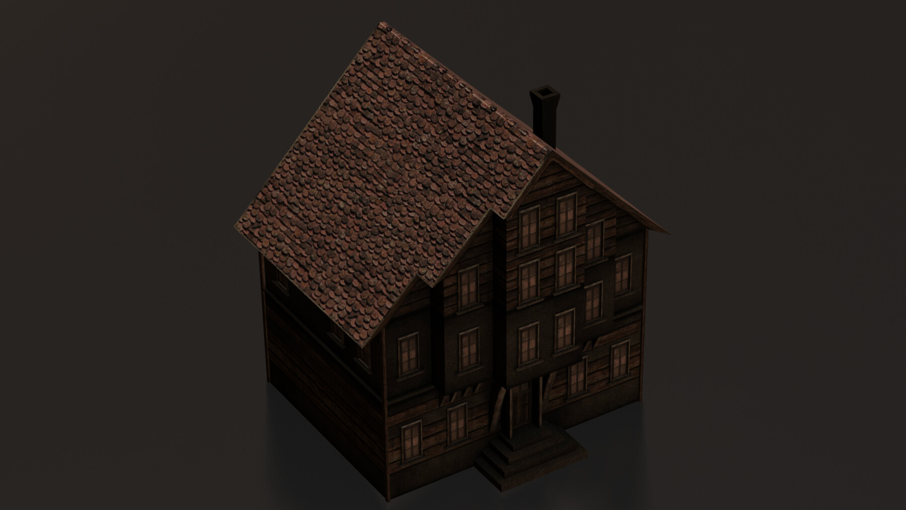 ArtStation - OLD WOODEN HOUSE LOW POLY GAME READY | Game Assets