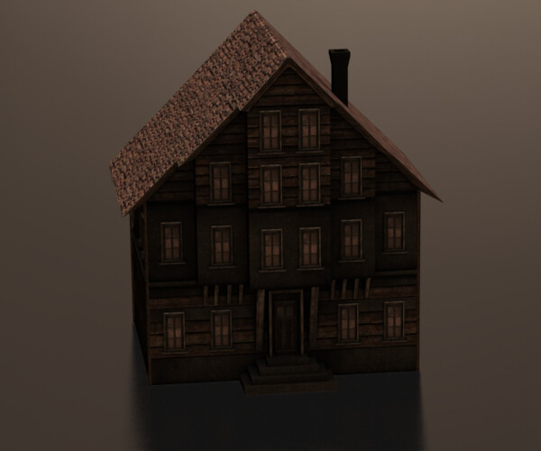 ArtStation - OLD WOODEN HOUSE LOW POLY GAME READY | Game Assets