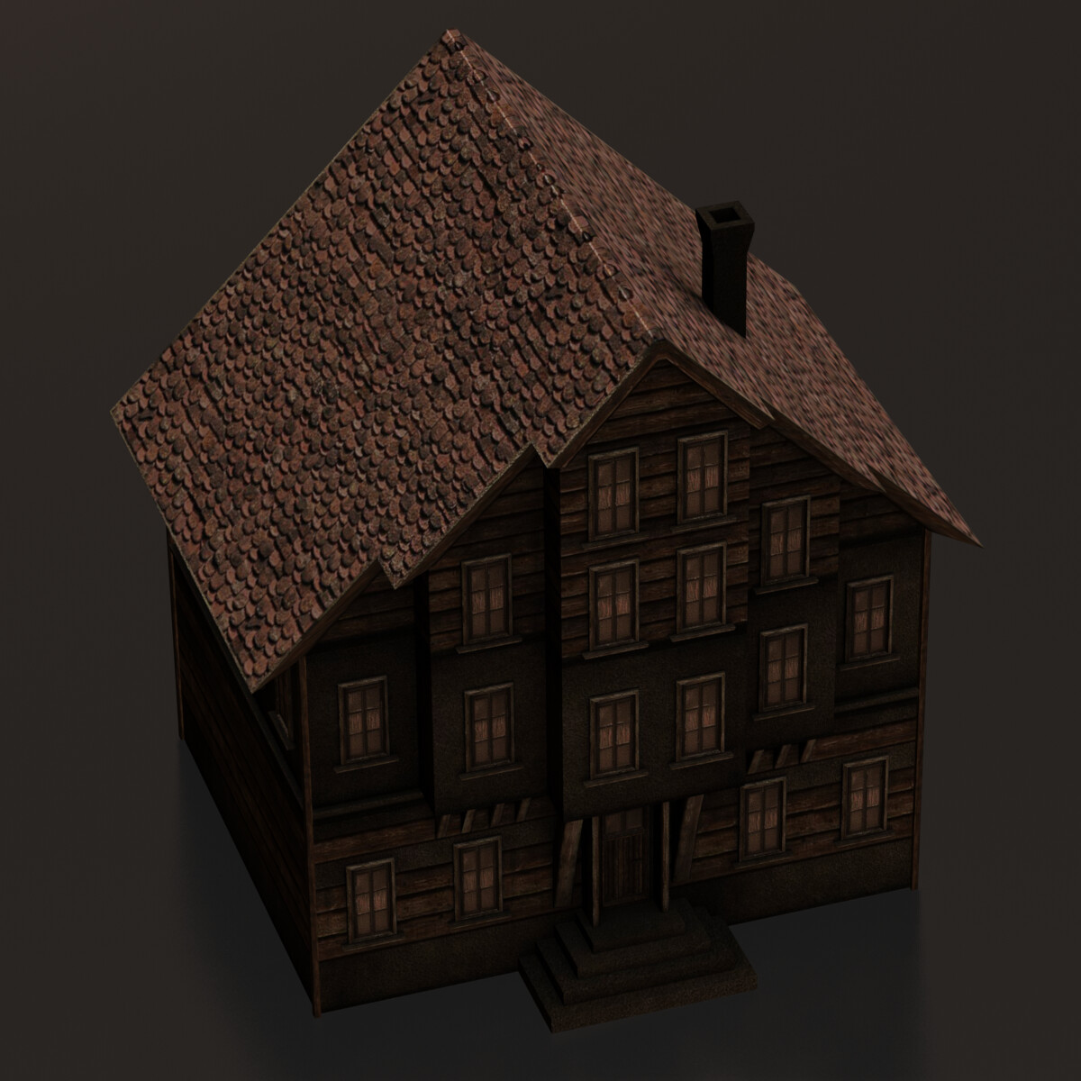 ArtStation - OLD WOODEN HOUSE LOW POLY GAME READY | Game Assets