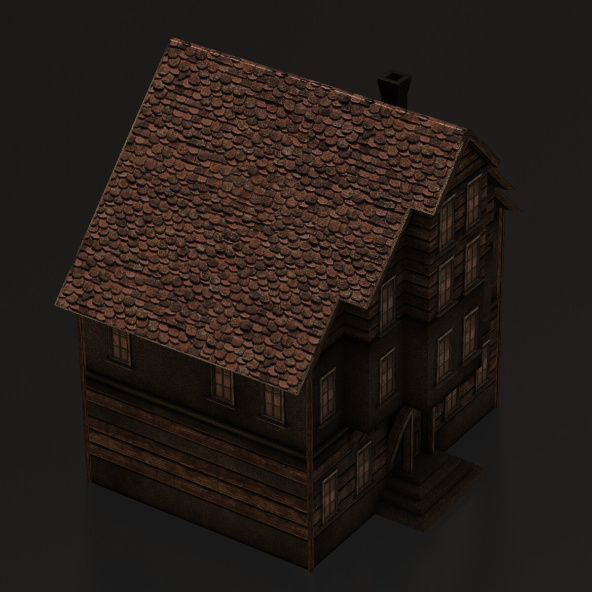 ArtStation - OLD WOODEN HOUSE LOW POLY GAME READY | Game Assets