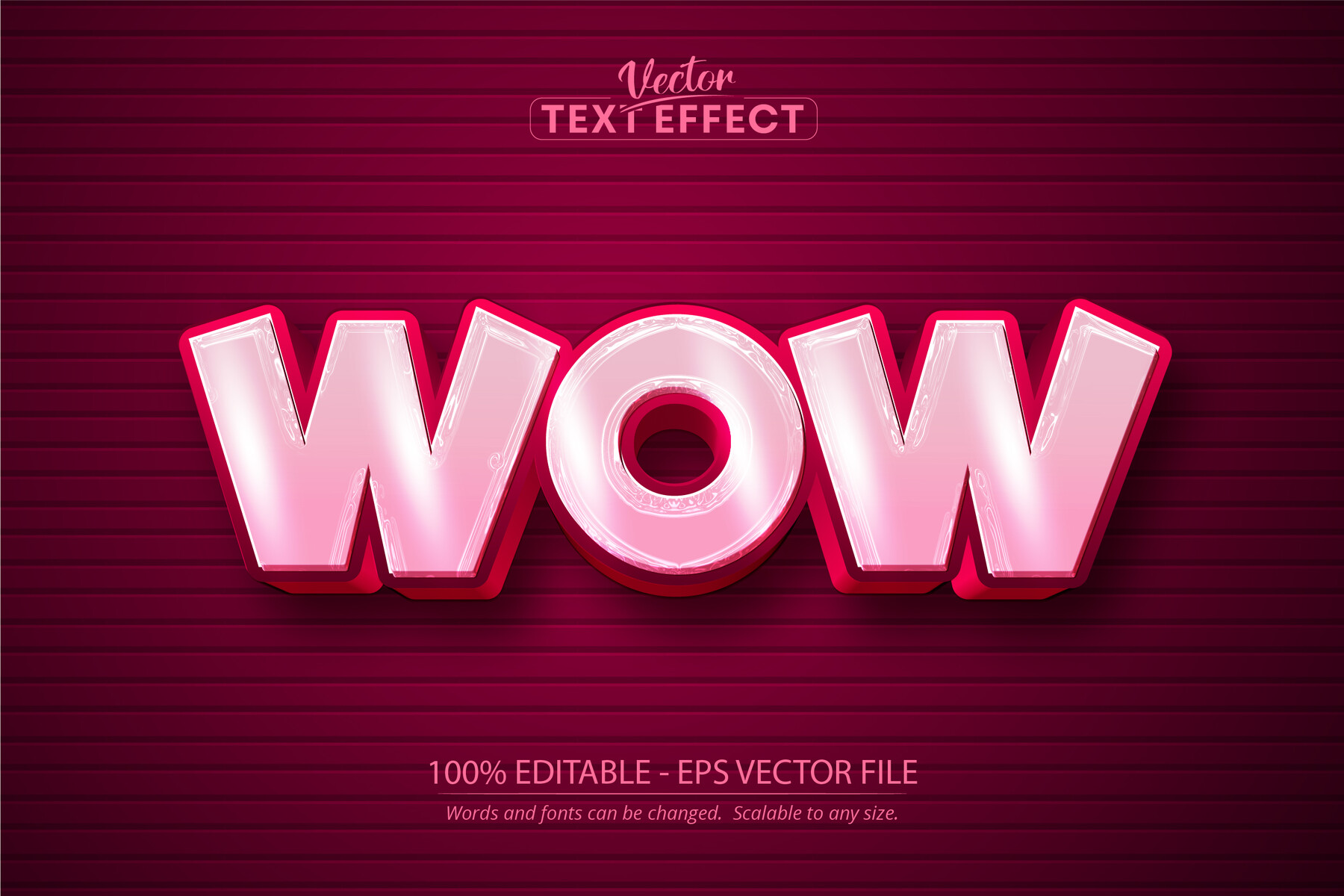 ArtStation - Wow text effect, editable comic and cartoon text style ...