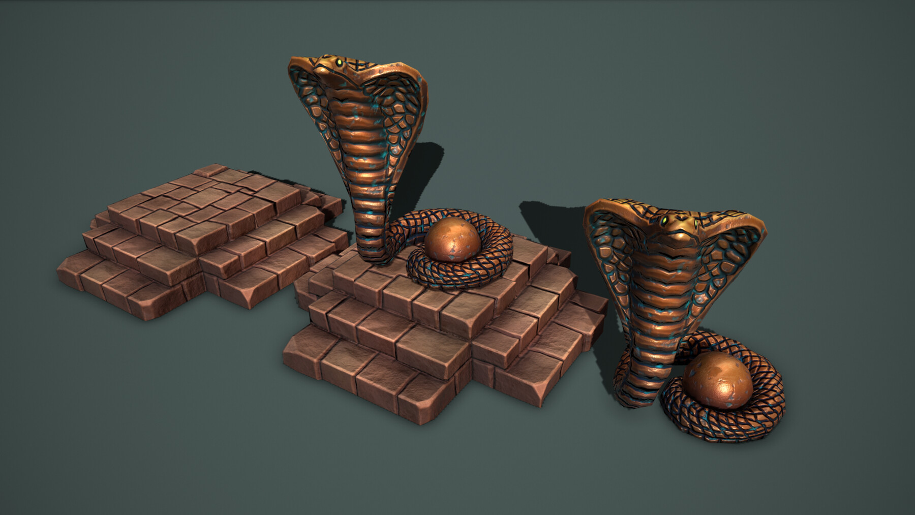 ArtStation - Statue snake | Game Assets