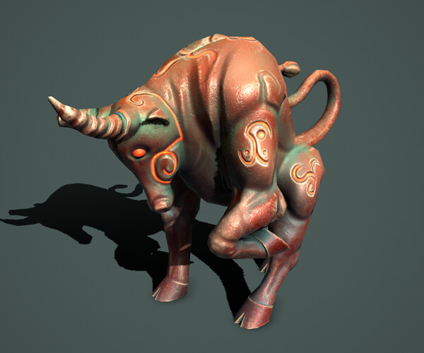 ArtStation - Statue bull | Game Assets