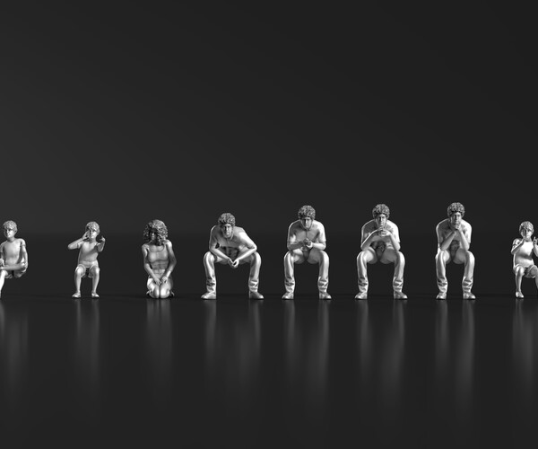 ArtStation - HD People 10 Sitting | Resources