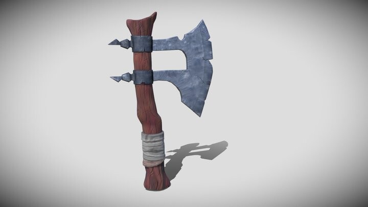 ArtStation - Lowpoly game ready battle axe | Game Assets