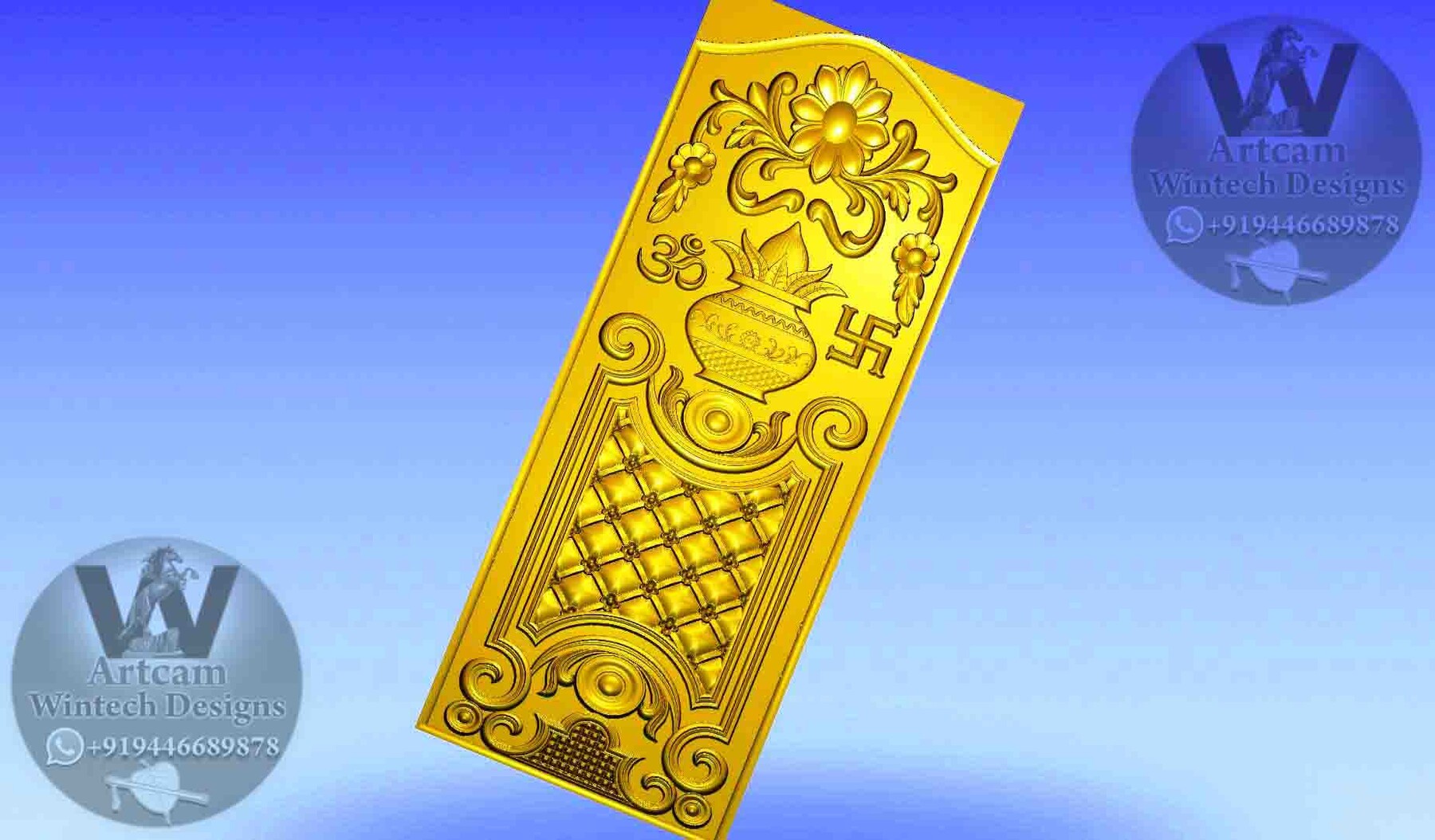 ArtStation - CNC ARTCAM DOOR DESIGN Kalasa 3D | Resources