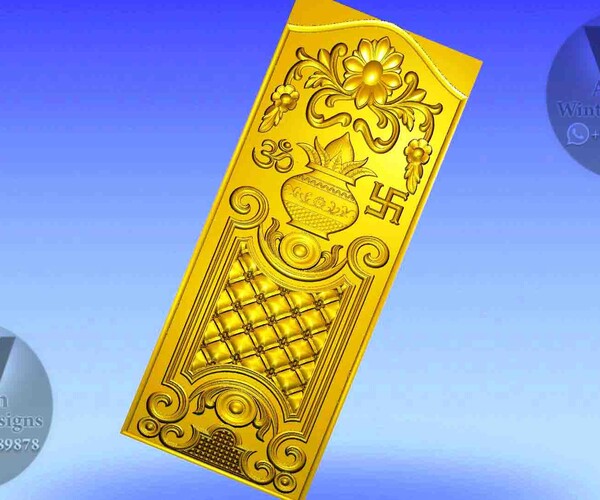 ArtStation - CNC ARTCAM DOOR DESIGN Kalasa 3D | Resources