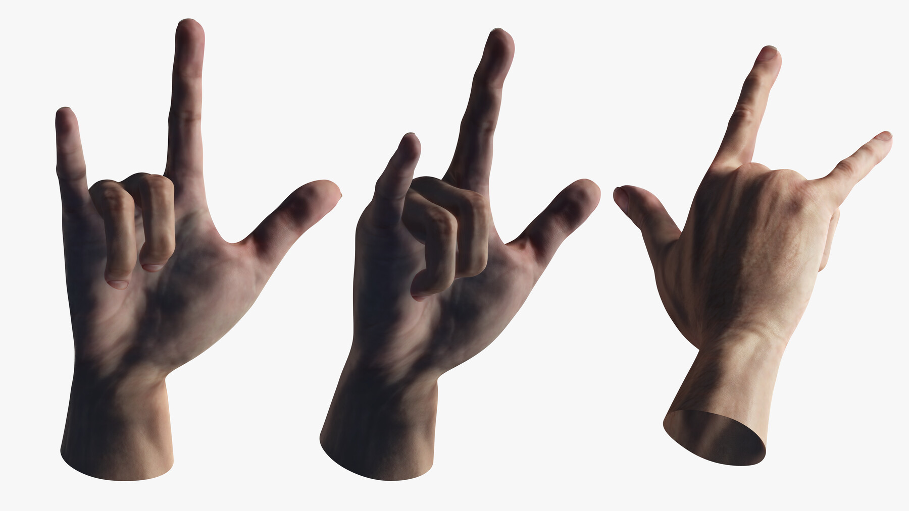 ArtStation - Hand Motion Gesture Rock Low-poly 3D model | Game Assets