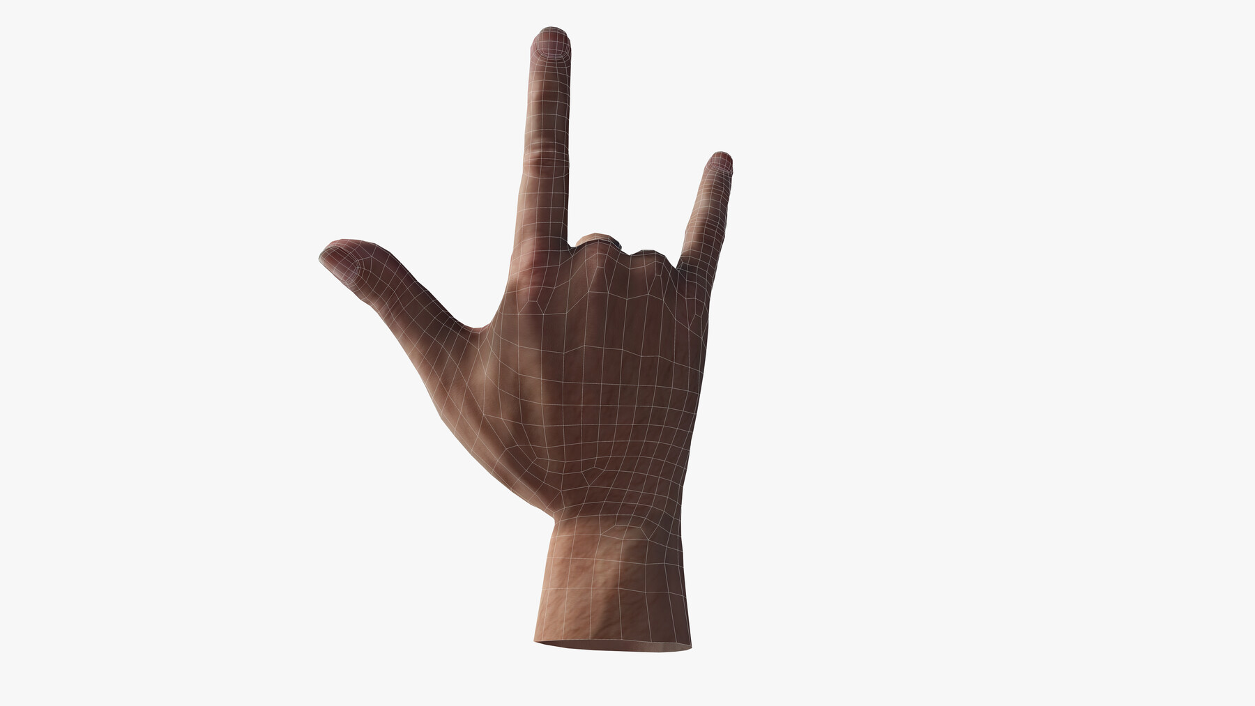 ArtStation - Hand Motion Gesture Rock Low-poly 3D model | Game Assets