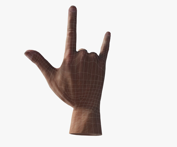 ArtStation - Hand Motion Gesture Rock Low-poly 3D model | Game Assets
