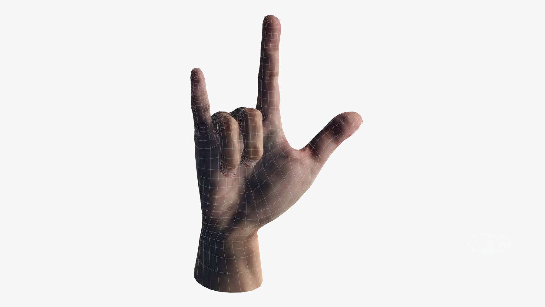 ArtStation - Hand Motion Gesture Rock Low-poly 3D model | Game Assets