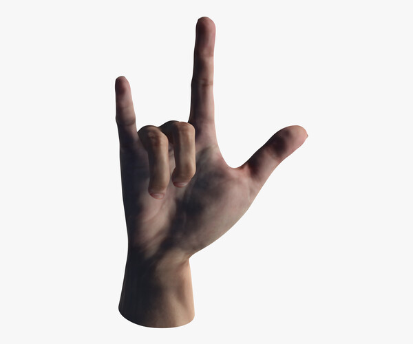 ArtStation - Hand Motion Gesture Rock Low-poly 3D model | Game Assets