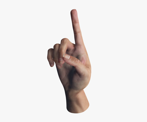 ArtStation - Pointing Hand Motion Gesture point Low-poly 3D model ...