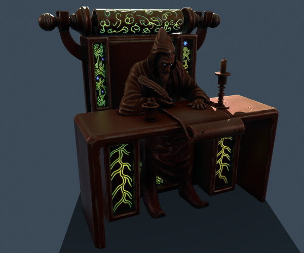 ArtStation - Wizard on throne | Game Assets