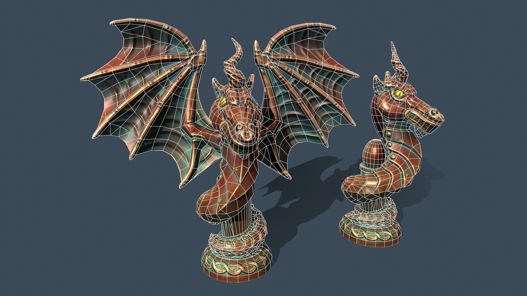 ArtStation - Statue dragon | Game Assets