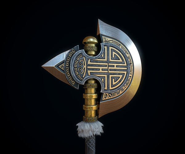 ArtStation - Chinese Great Axe | Game Assets