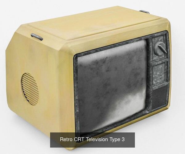 ArtStation - CRT TV 3D Model Collection | Game Assets