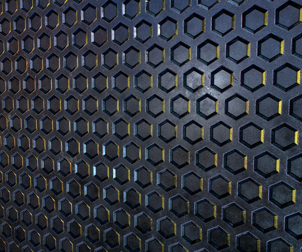 ArtStation - Perforated Metal Hex Material | Game Assets