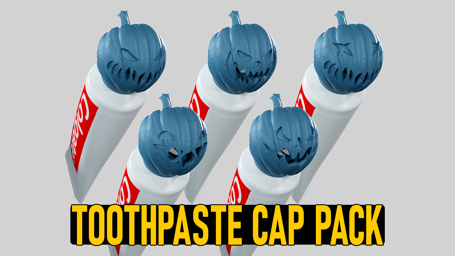 ArtStation - Halloween Pumpkin Heads - Toothpaste Cups 01-05 3D ...