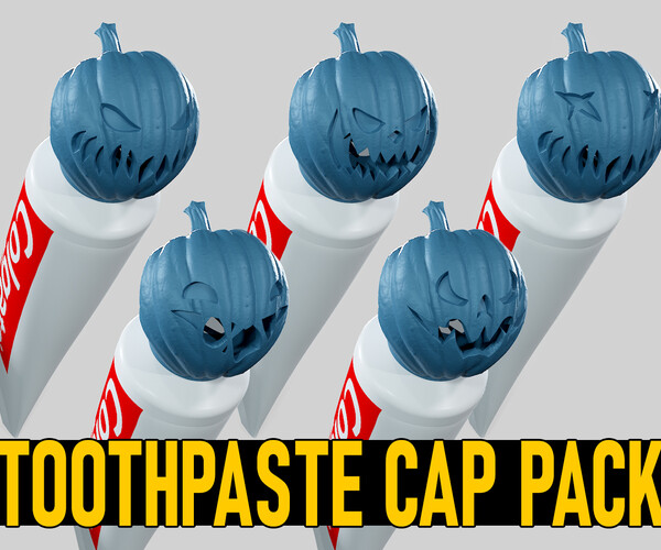 ArtStation - Halloween Pumpkin Heads - Toothpaste Cups 01-05 3D ...