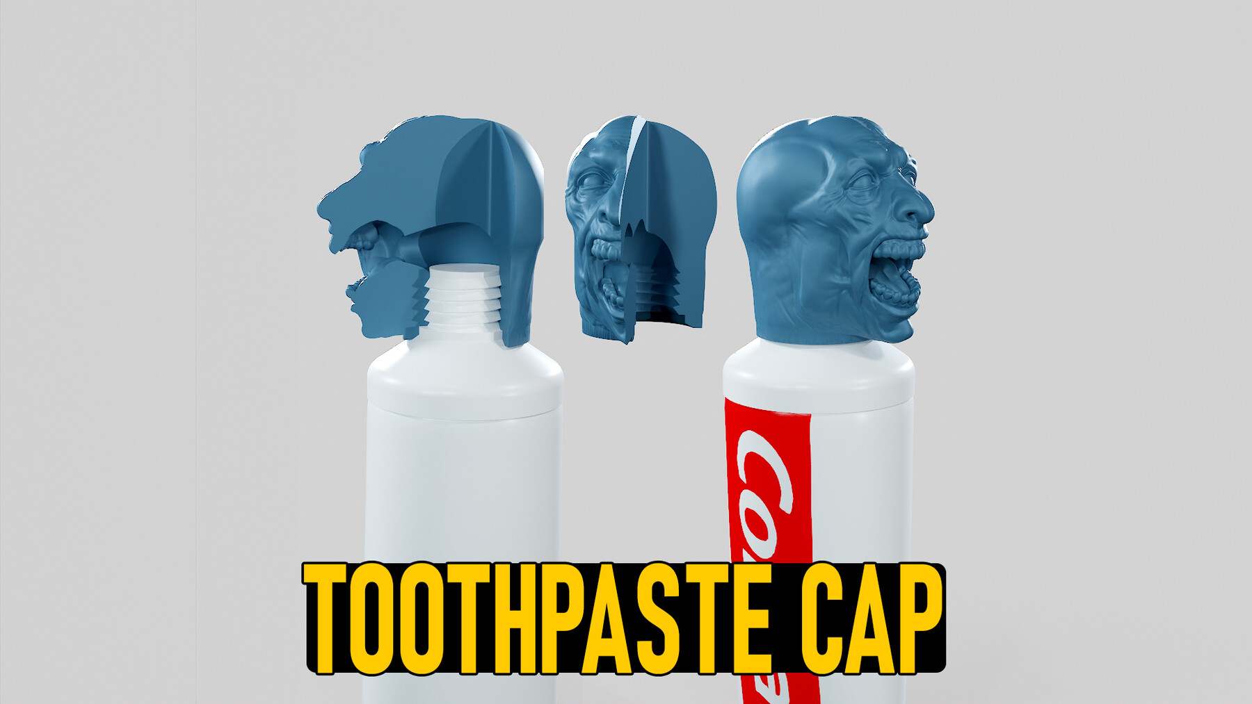 ArtStation - Halloween Zombie Head - Toothpaste Cup Dispenser 3D print ...