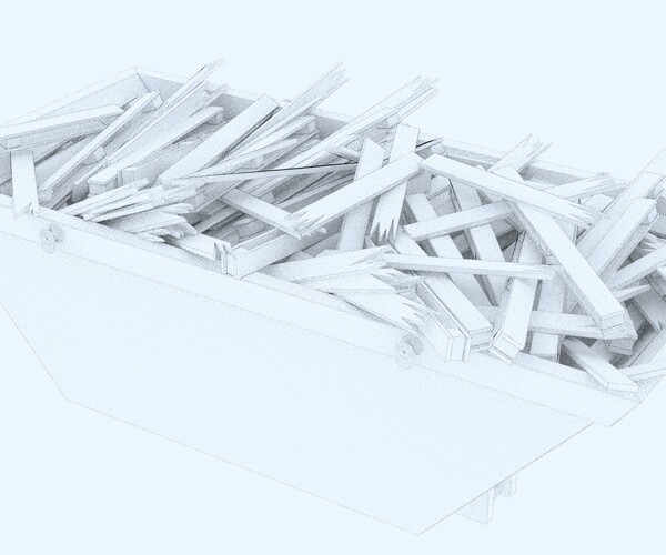 ArtStation - Industrial Container with broken pallets | Game Assets