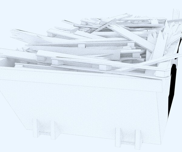 ArtStation - Industrial Container with broken pallets | Game Assets