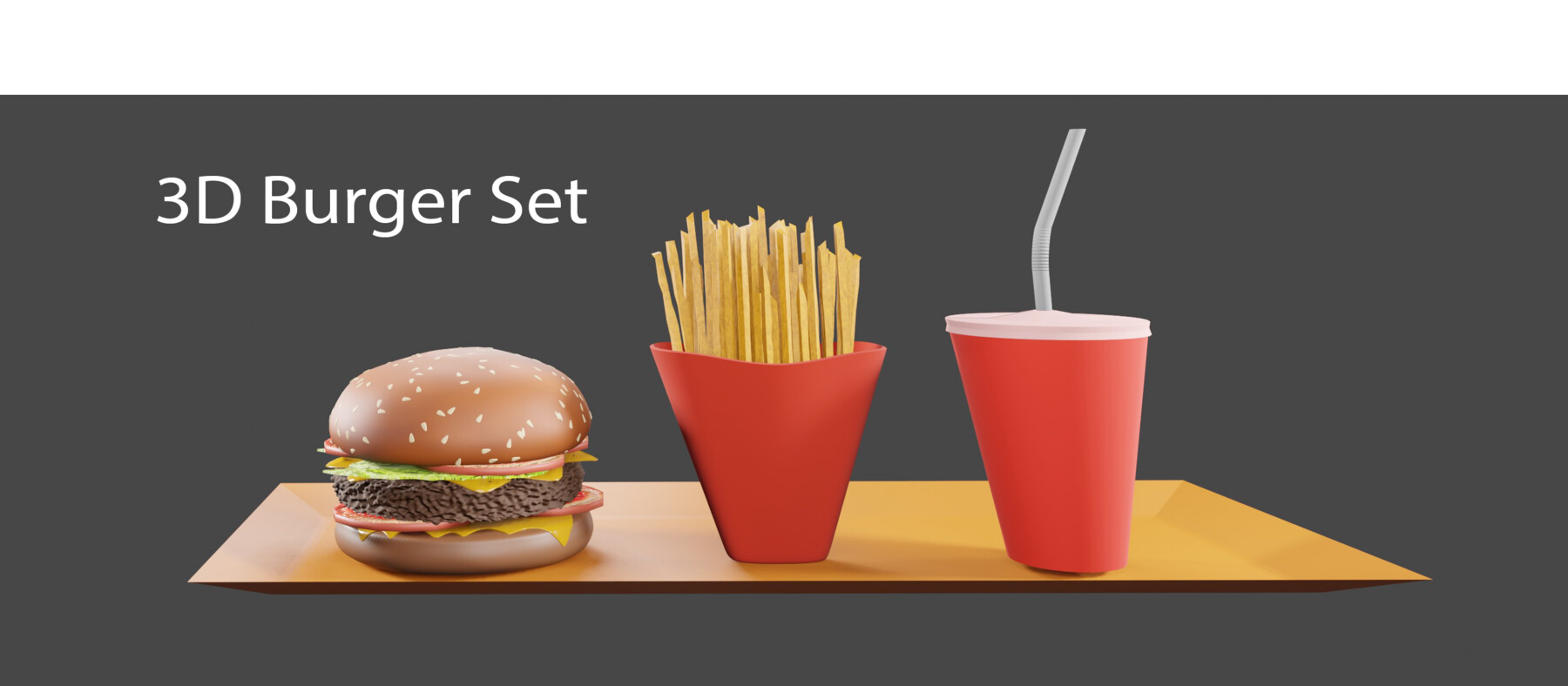 ArtStation - 3D Burger Set | Game Assets