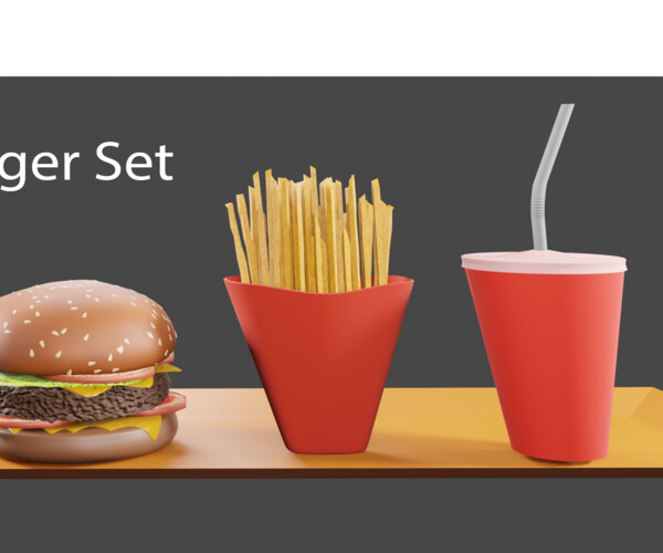 ArtStation - 3D Burger Set | Game Assets