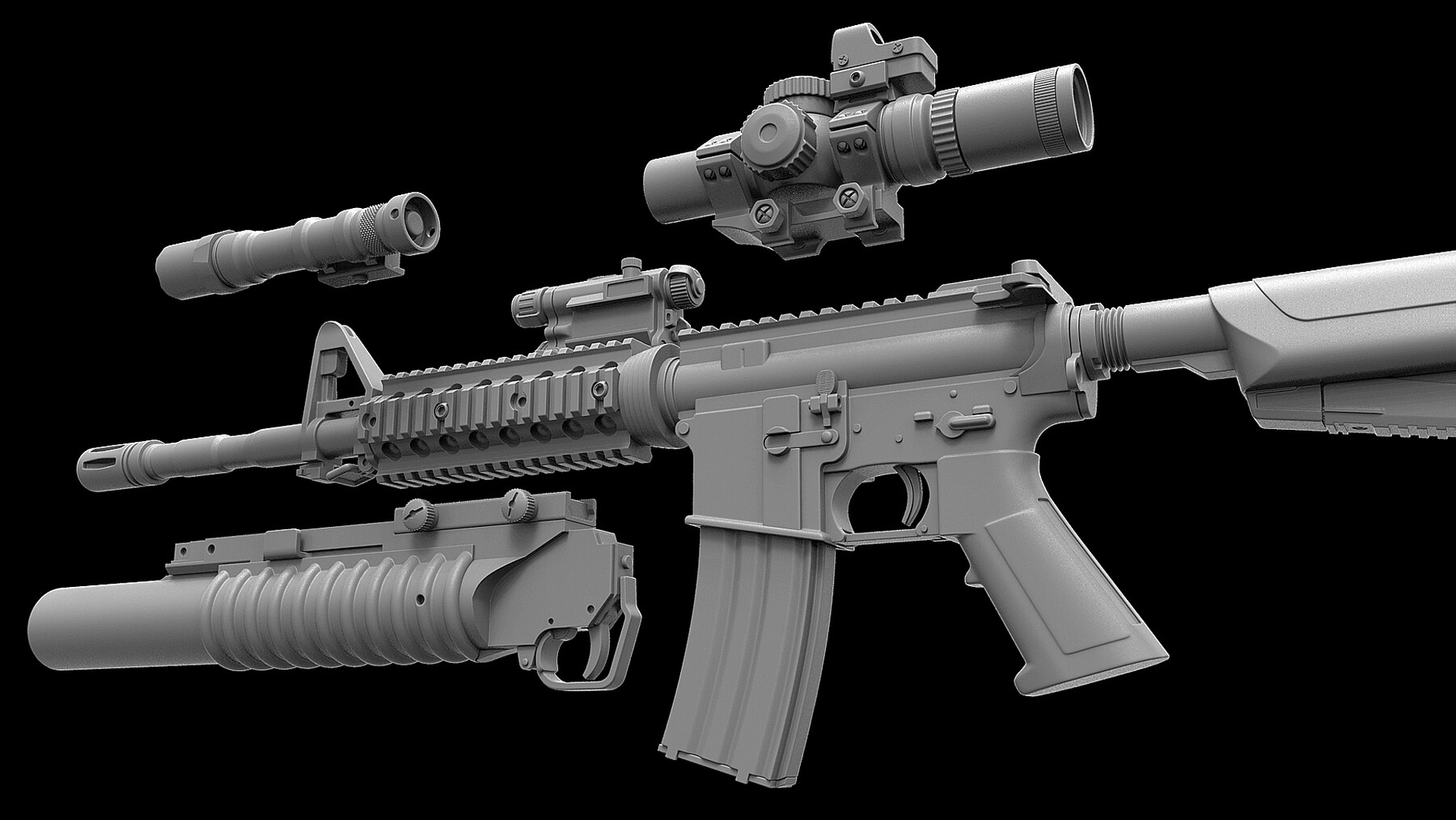 ArtStation - M4/M203 | Resources