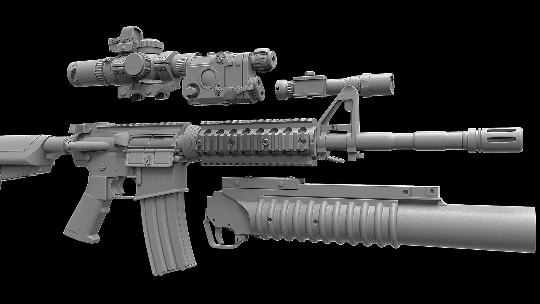 ArtStation - M4/M203 | Resources