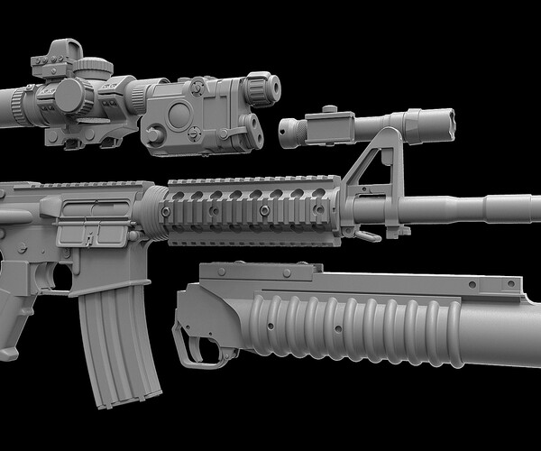 ArtStation - M4/M203 | Resources