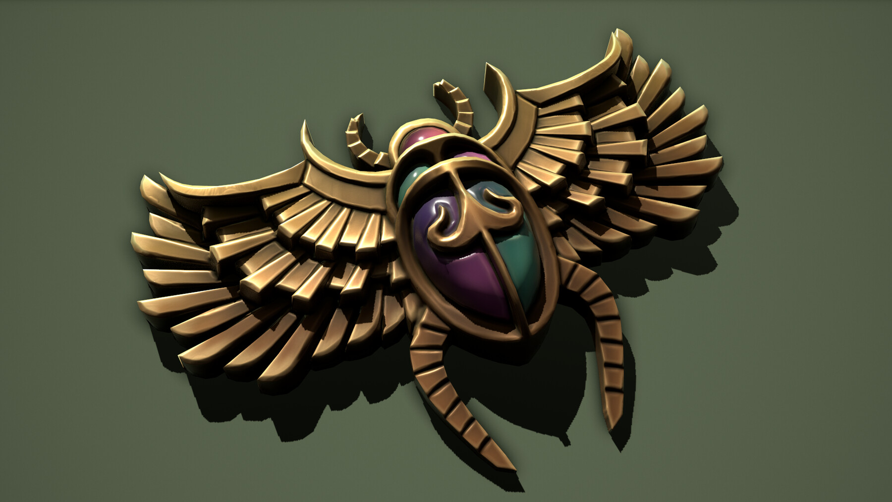 ArtStation - Scarab Bas-Relief | Game Assets