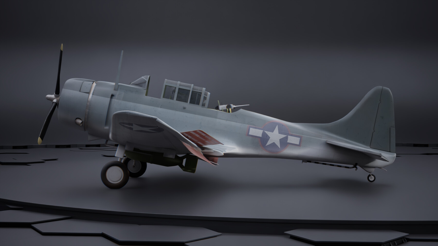 ArtStation - Douglas SBD Dauntless - US ww2 airplane 3d model | Resources