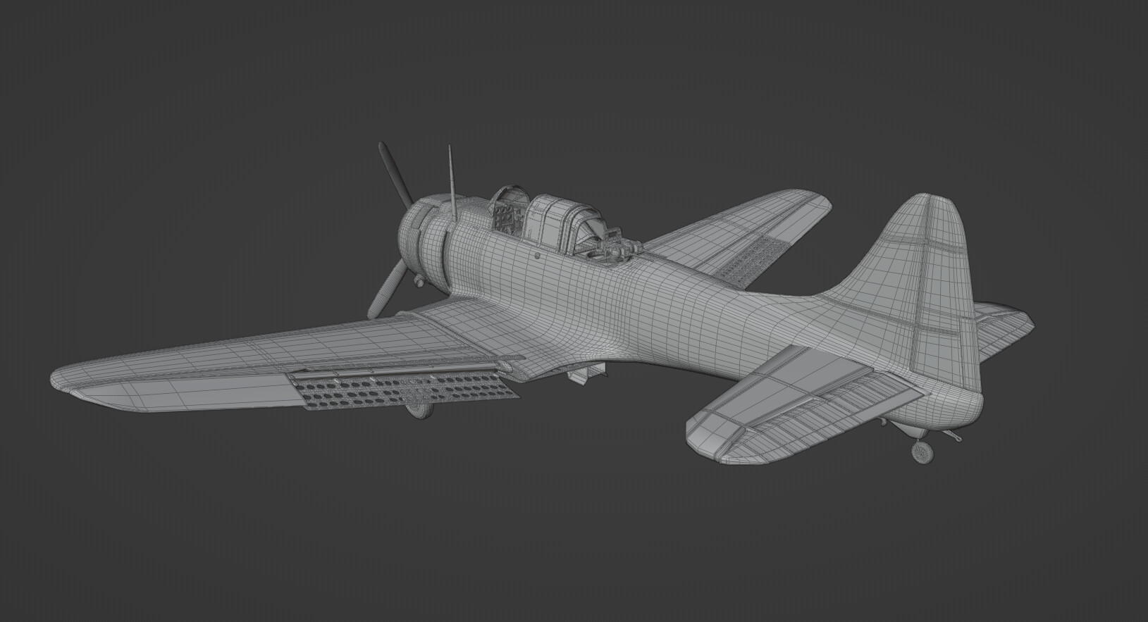 ArtStation - Douglas SBD Dauntless - US ww2 airplane 3d model | Resources