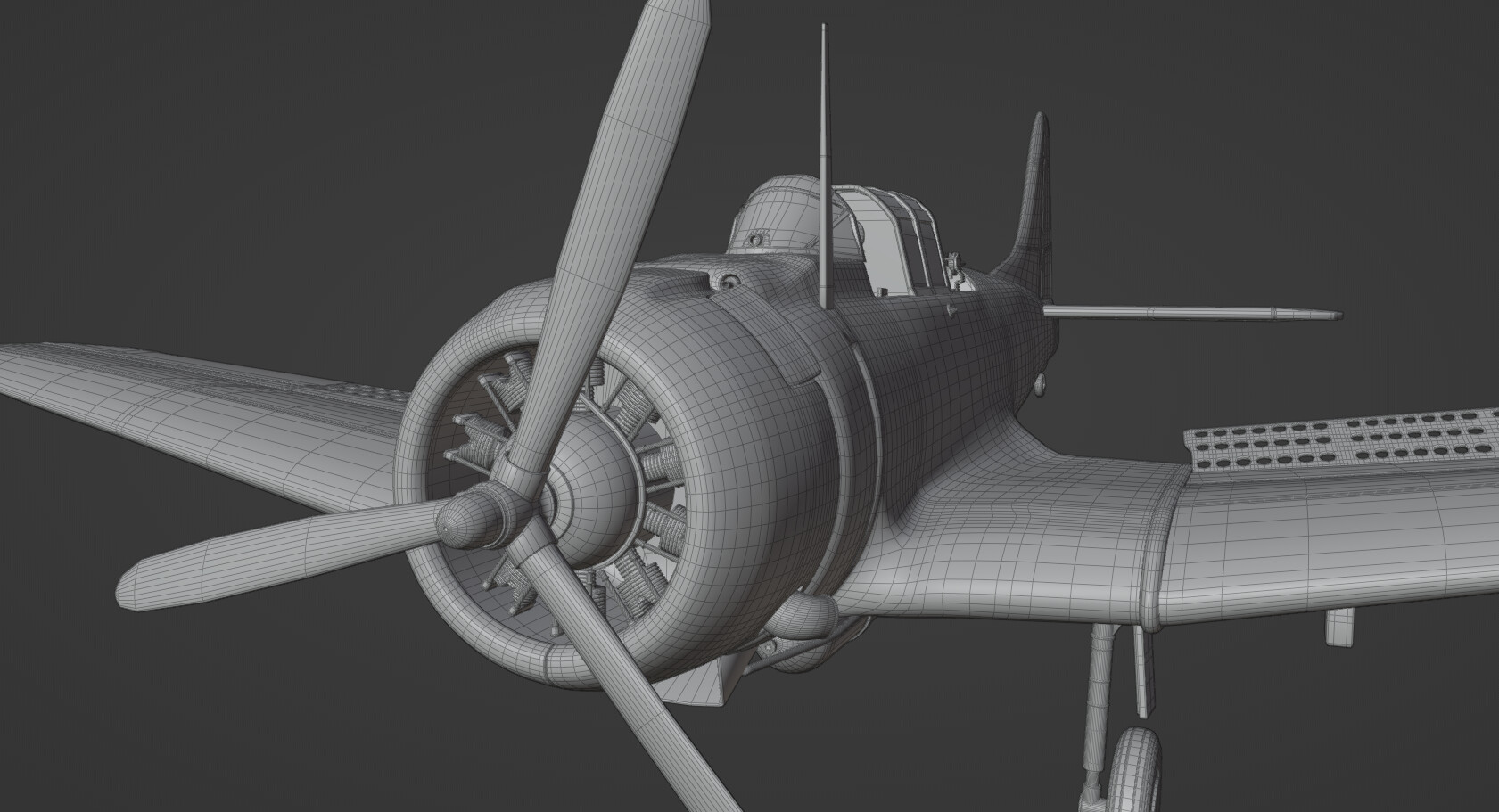 ArtStation - Douglas SBD Dauntless - US ww2 airplane 3d model | Resources