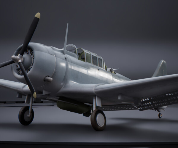 ArtStation - Douglas SBD Dauntless - US ww2 airplane 3d model | Resources