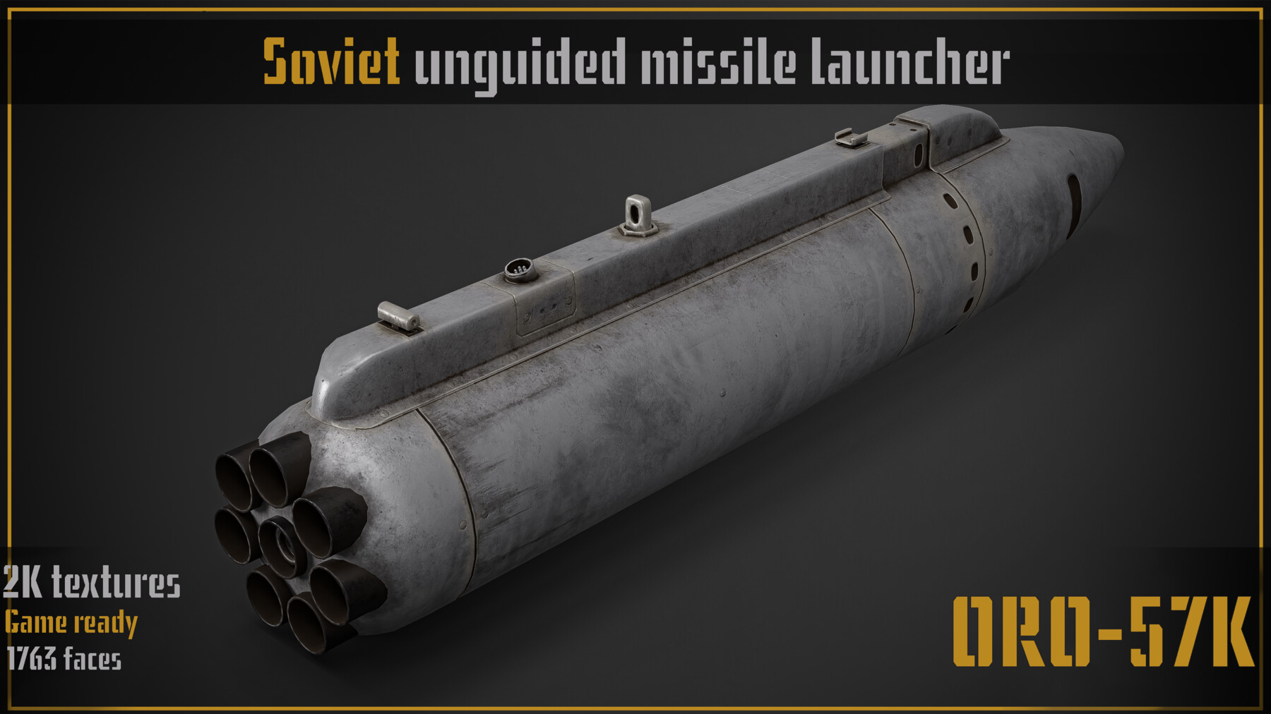 ArtStation - Game ready model of soviet ORO-57K unguided missile ...