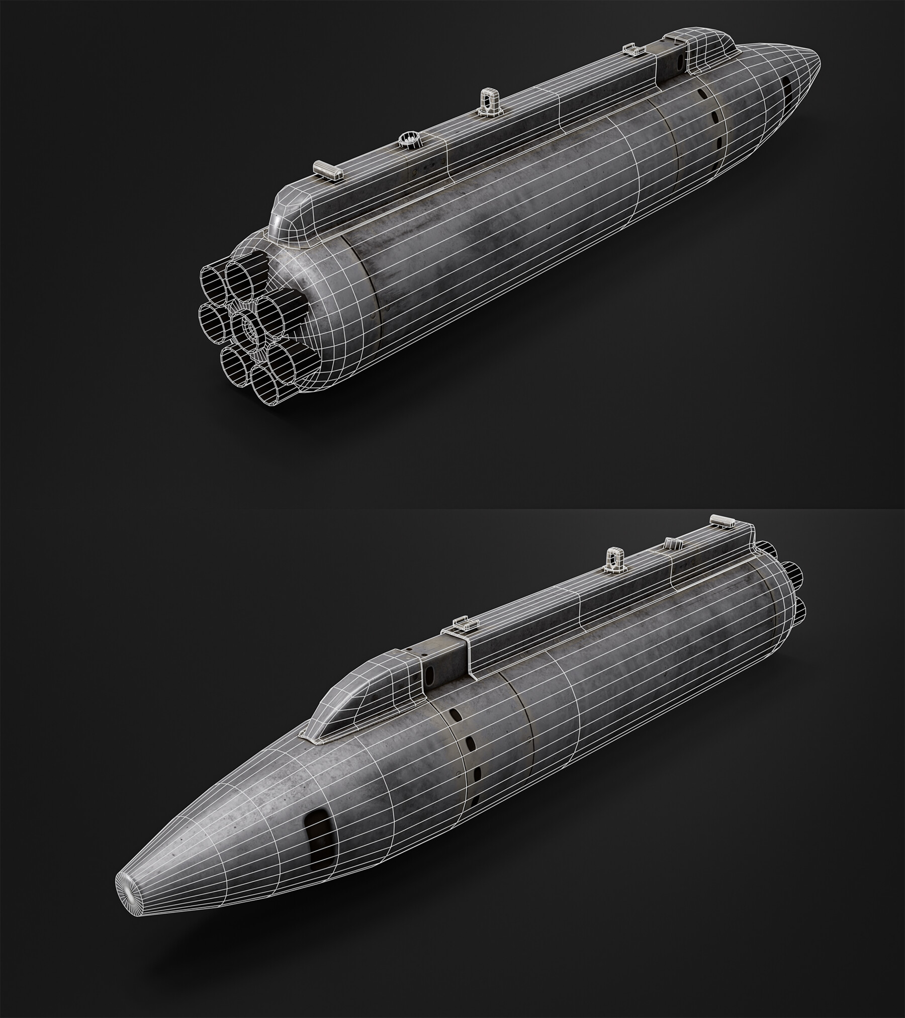 ArtStation - Game ready model of soviet ORO-57K unguided missile rockets launcher. | Game Assets