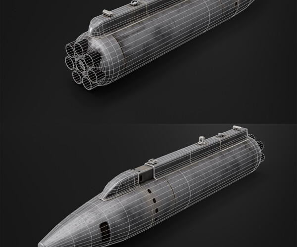 ArtStation - Game ready model of soviet ORO-57K unguided missile ...