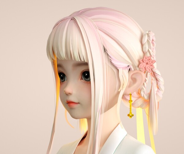 ArtStation - Cartoon Hanfu Girl | Resources