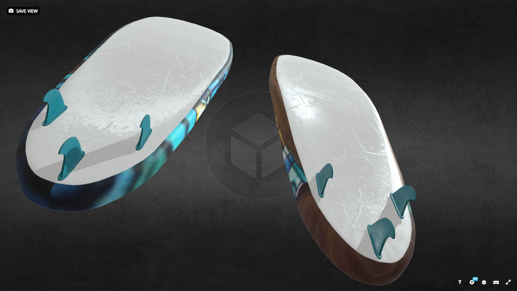 ArtStation - Mermaid Surfboard Low Poly UW Unwrapped | Game Assets
